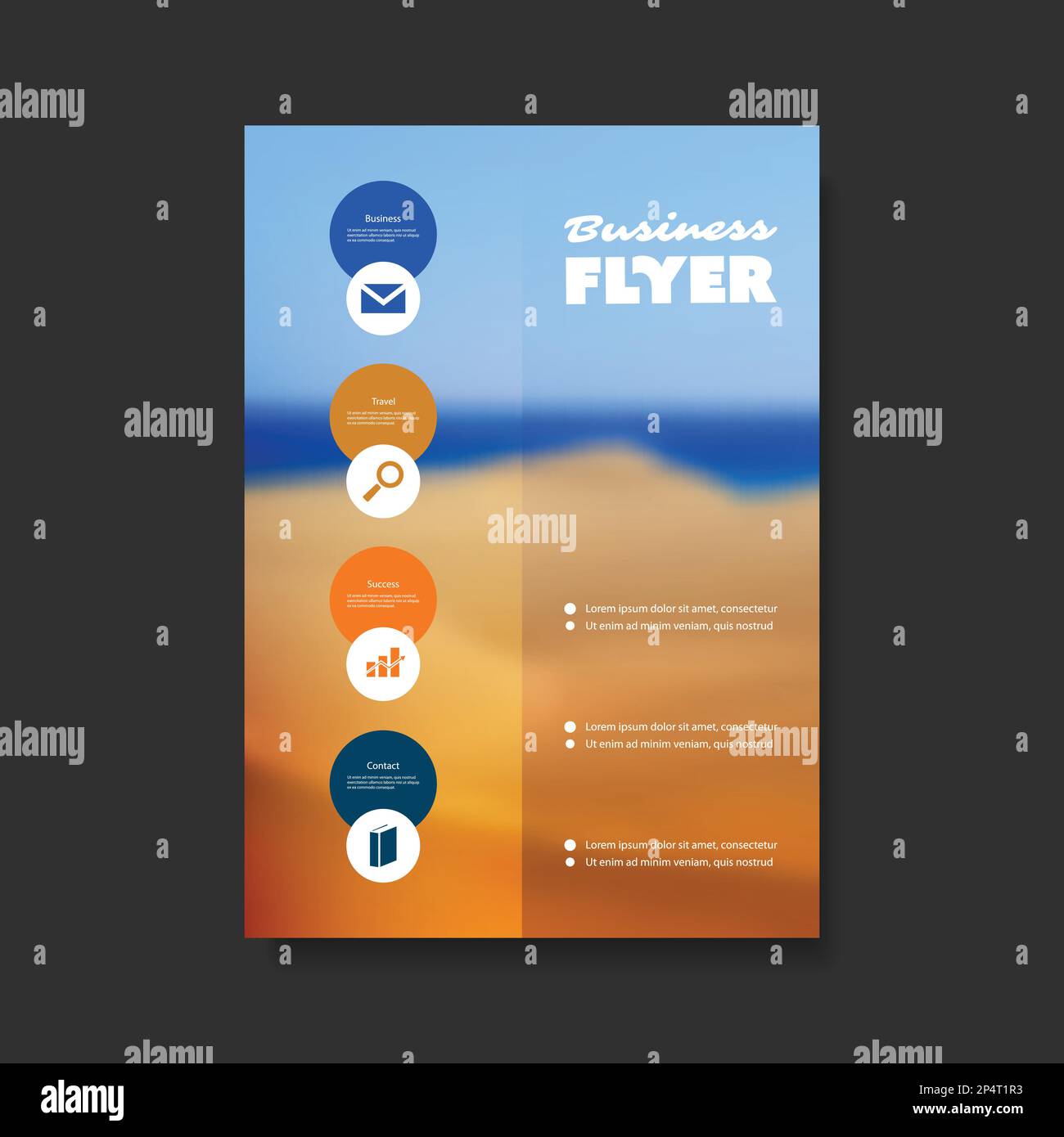 Business Flyer or Cover Design with Blurred Desert Image - Corporate ...