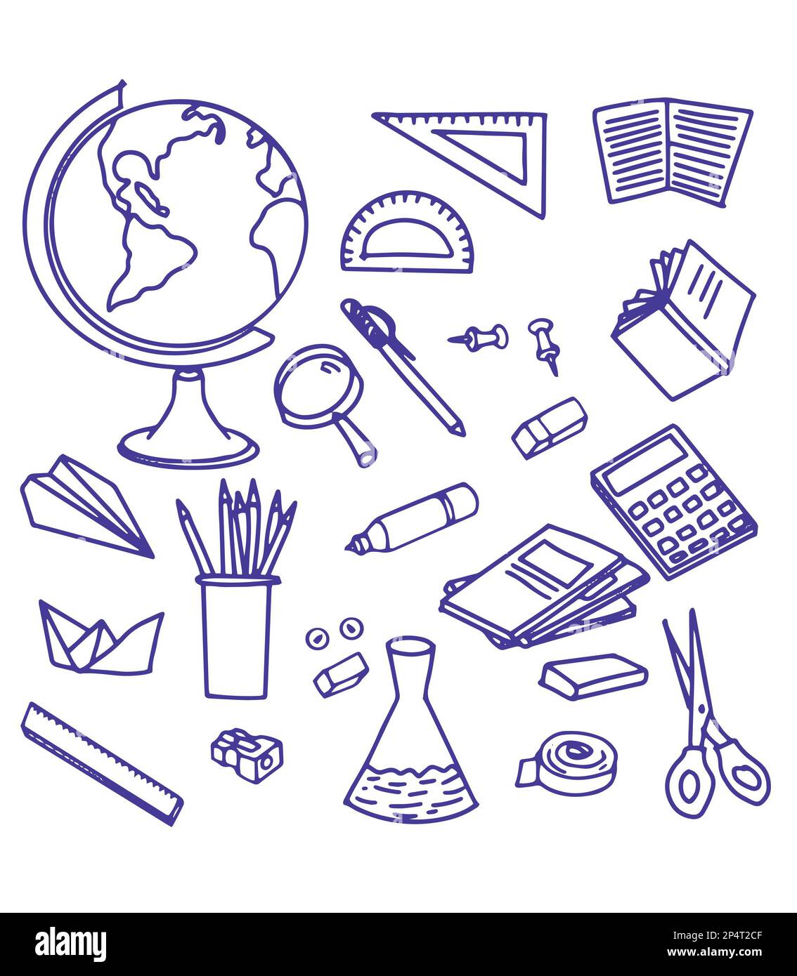 Hand drawn icons tools Cut Out Stock Images & Pictures - Alamy