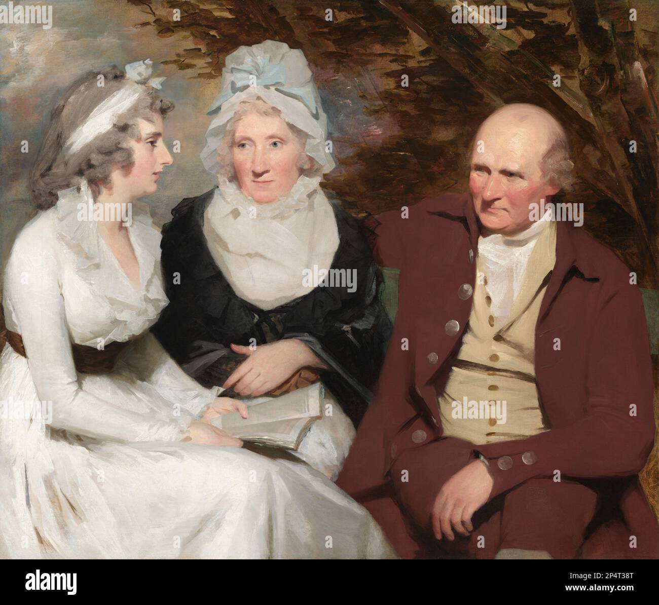 Sir Henry Raeburn John Johnstone, Betty Johnstone, and Miss Wedderburn c. 1790/1795 Stock Photo ...
