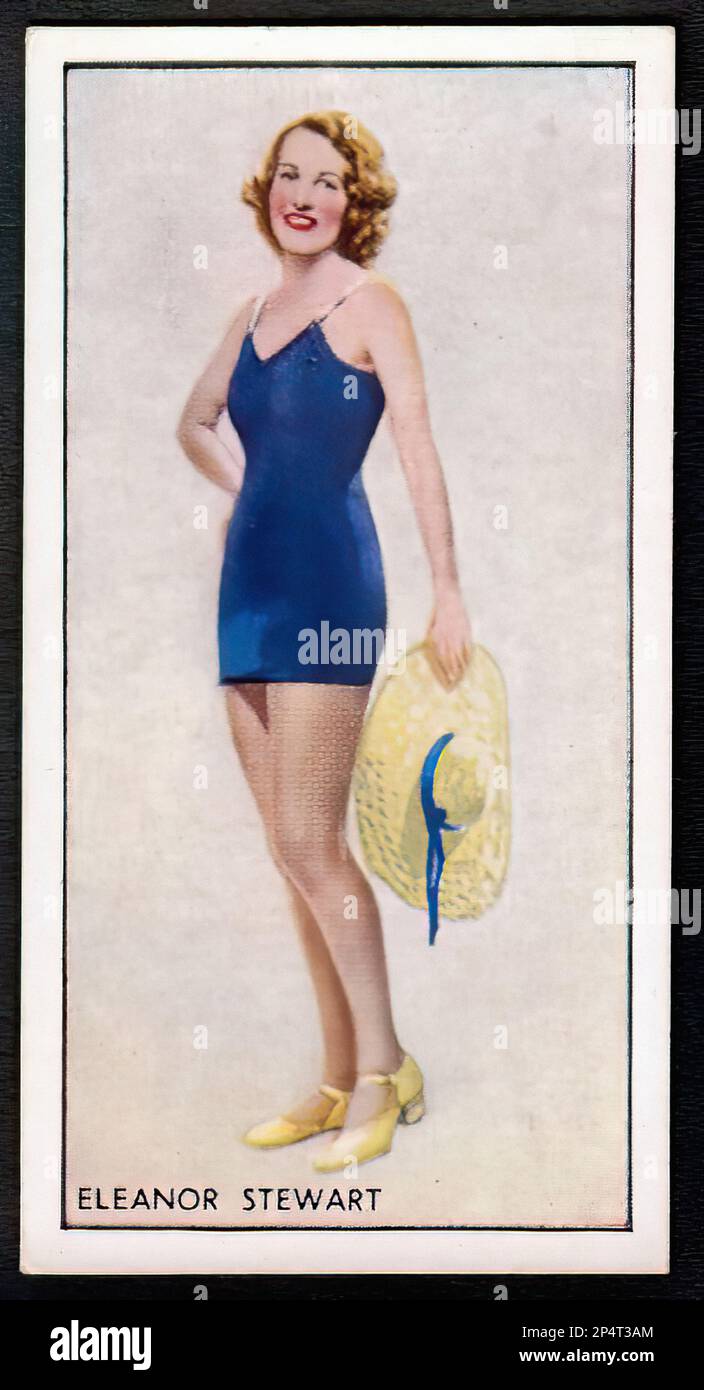 Portrait of actress Eleanor Stewart - Vintage Cigarette Card Stock ...