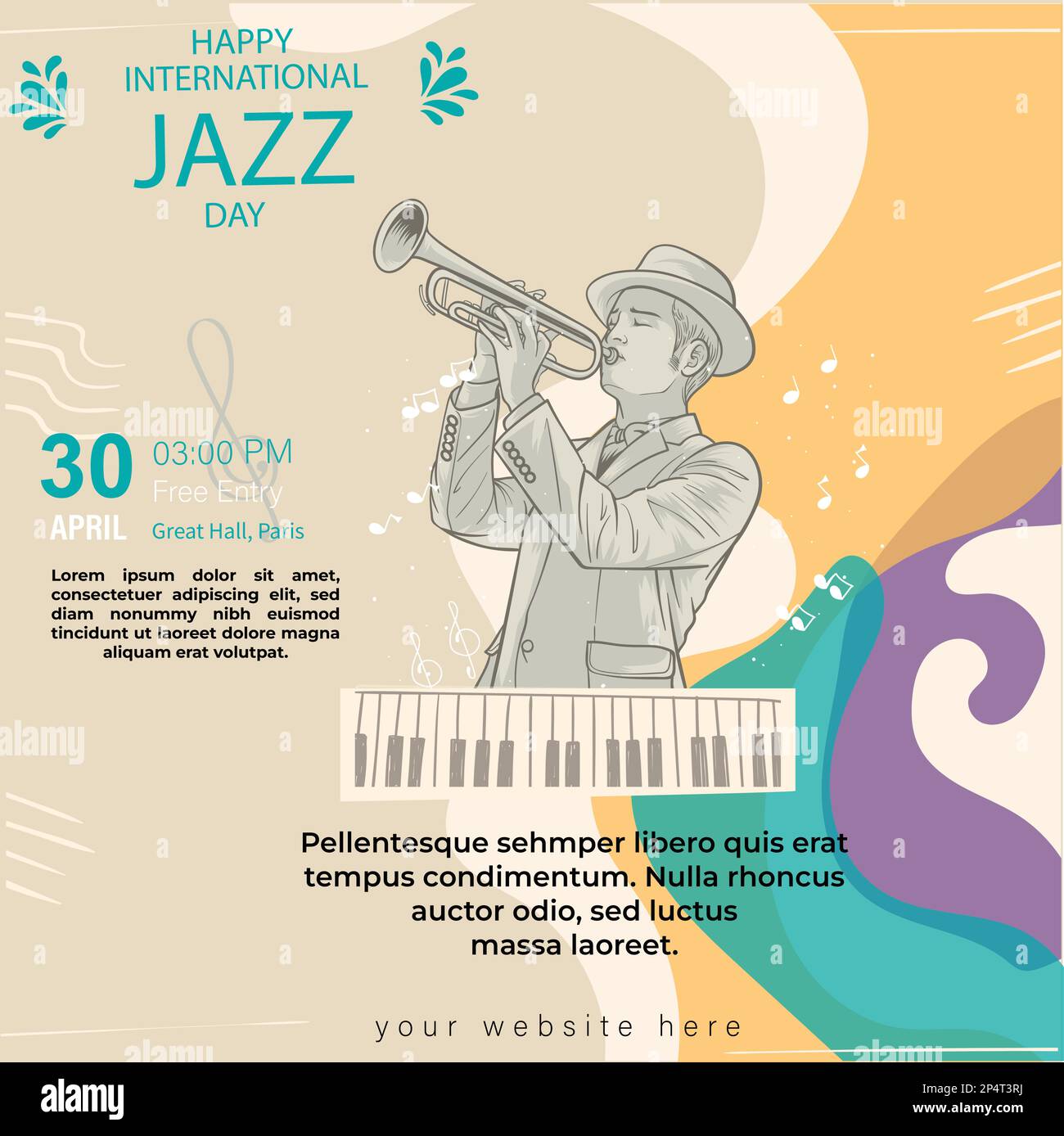 International music festival poster Stock Vector Images - Alamy