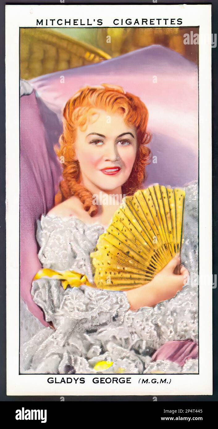 Portrait of Gladys George - Vintage Cigarette Card Stock Photo - Alamy