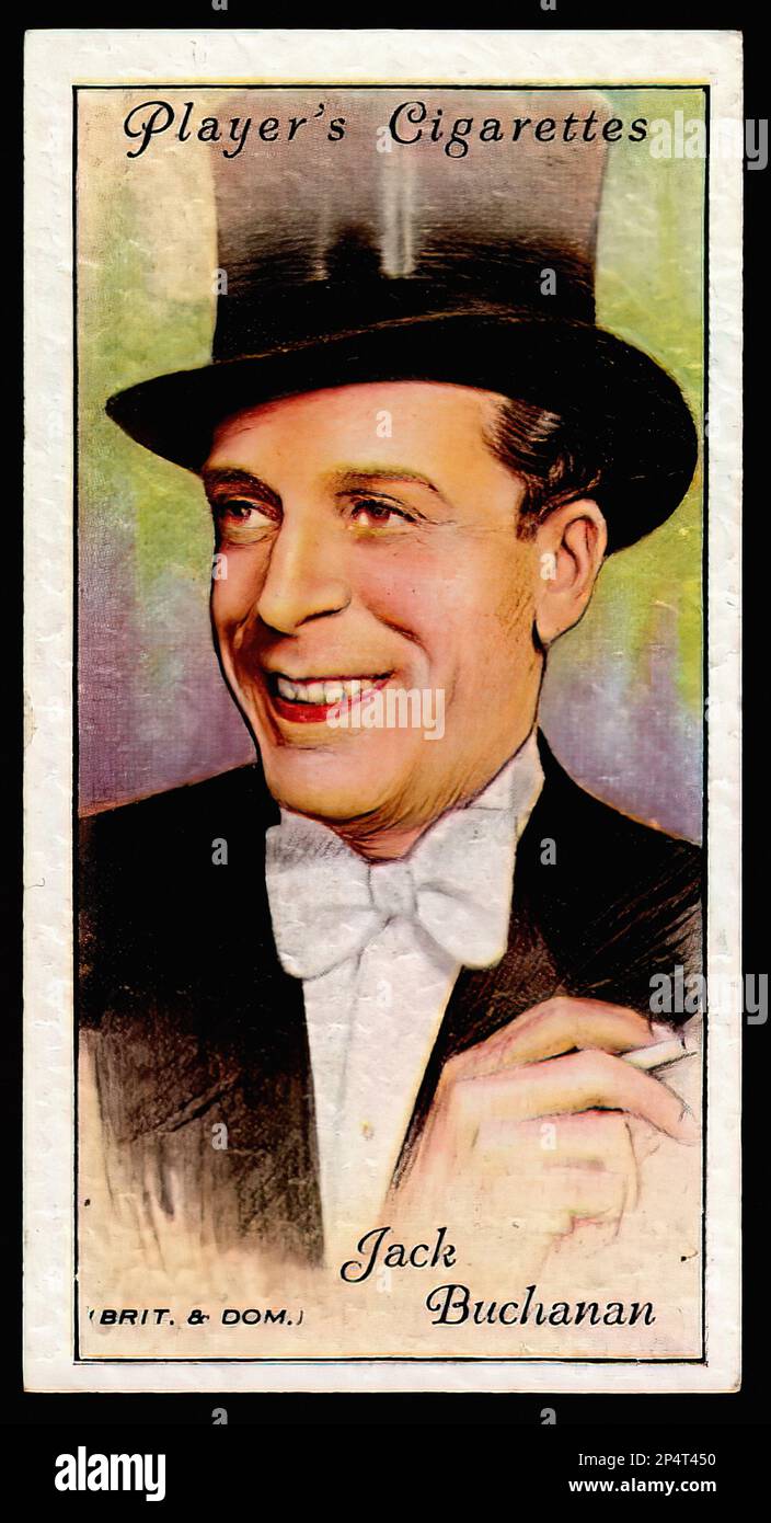 Portrait of Jack Buchanan - Vintage Cigarette Card Stock Photo - Alamy