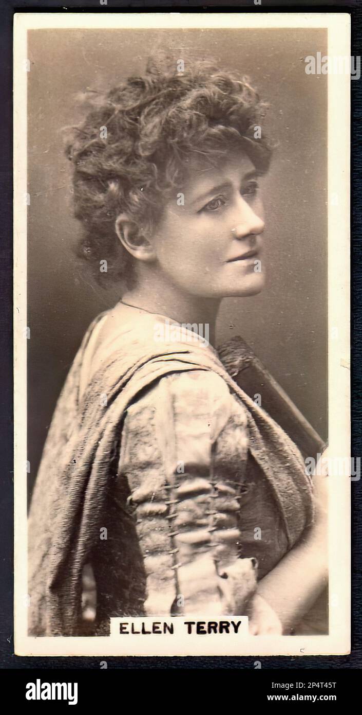 Portrait of Ellen Terry - Vintage Cigarette Card Stock Photo - Alamy