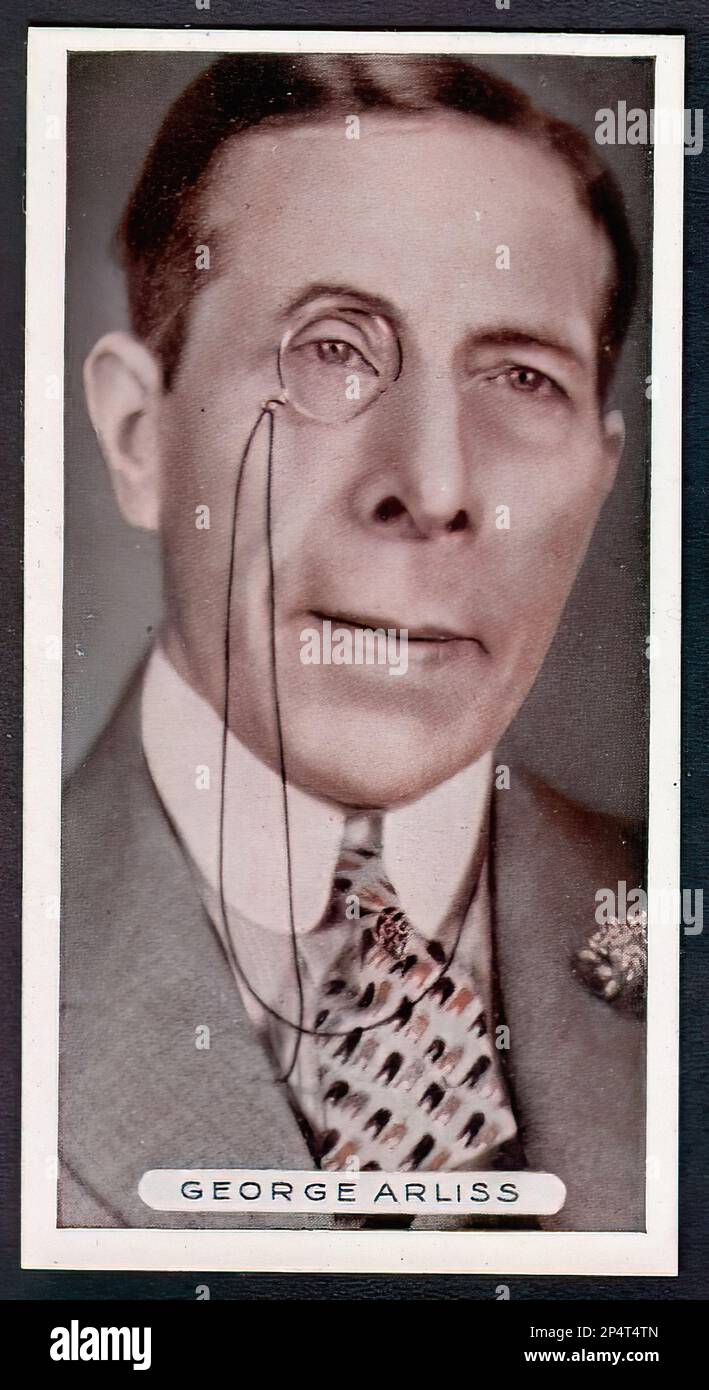 Portrait of George Arliss - Vintage Cigarette Card 02 Stock Photo - Alamy