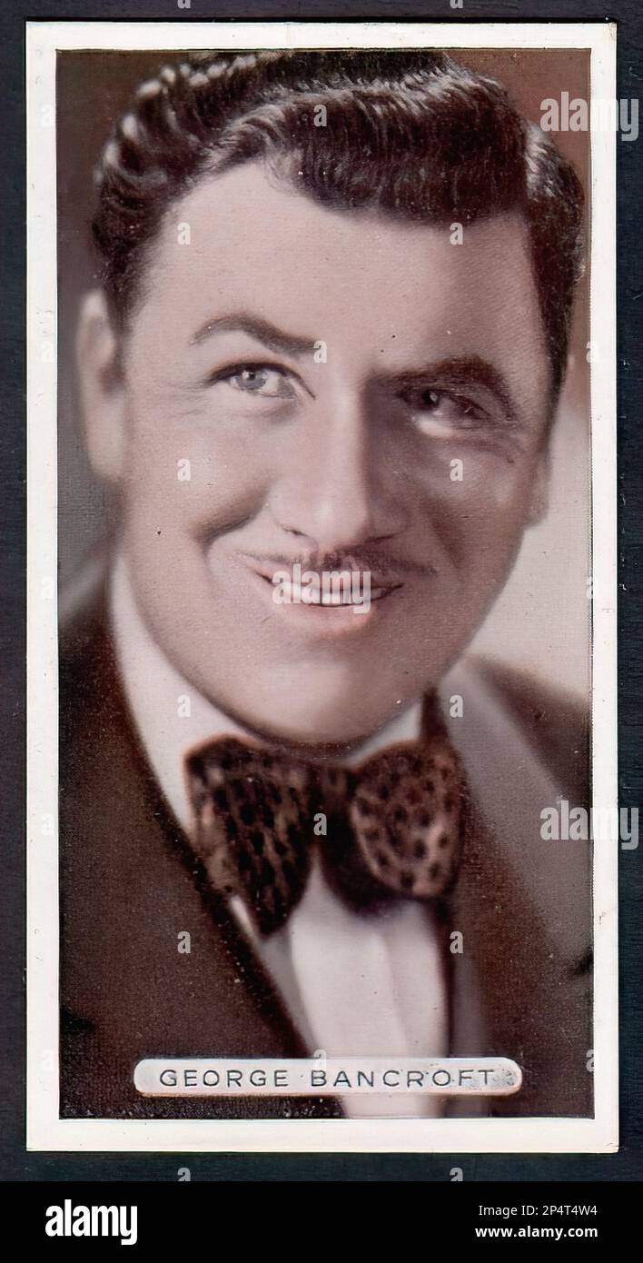 Portrait of George Bancroft - Vintage Cigarette Card Stock Photo - Alamy