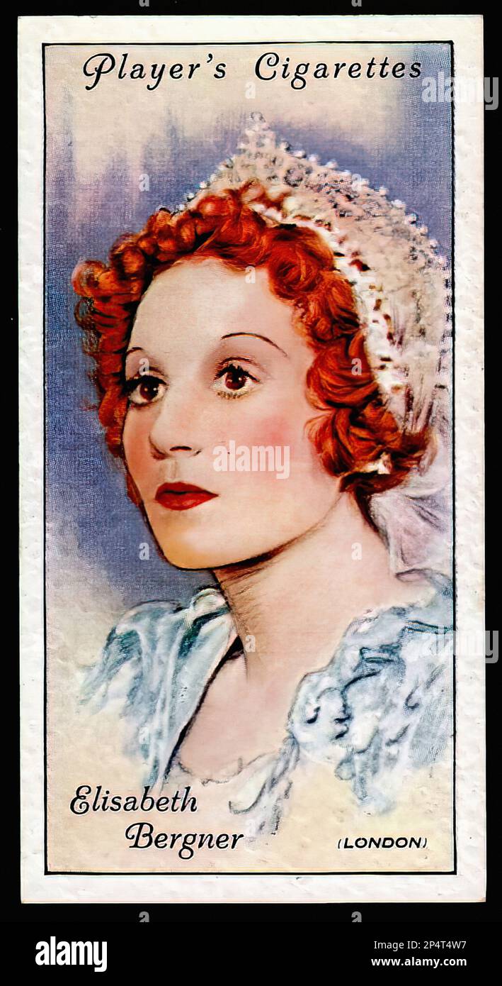 Portrait of Elisabeth Bergner - Vintage Cigarette Card 05 Stock Photo ...