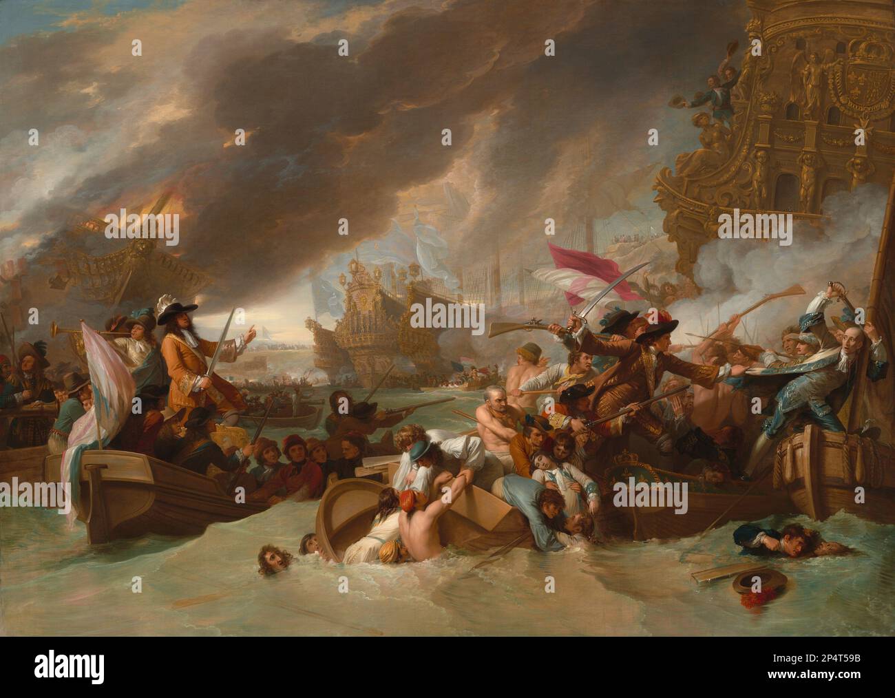 Benjamin West The Battle of La Hogue 1778 Stock Photo - Alamy