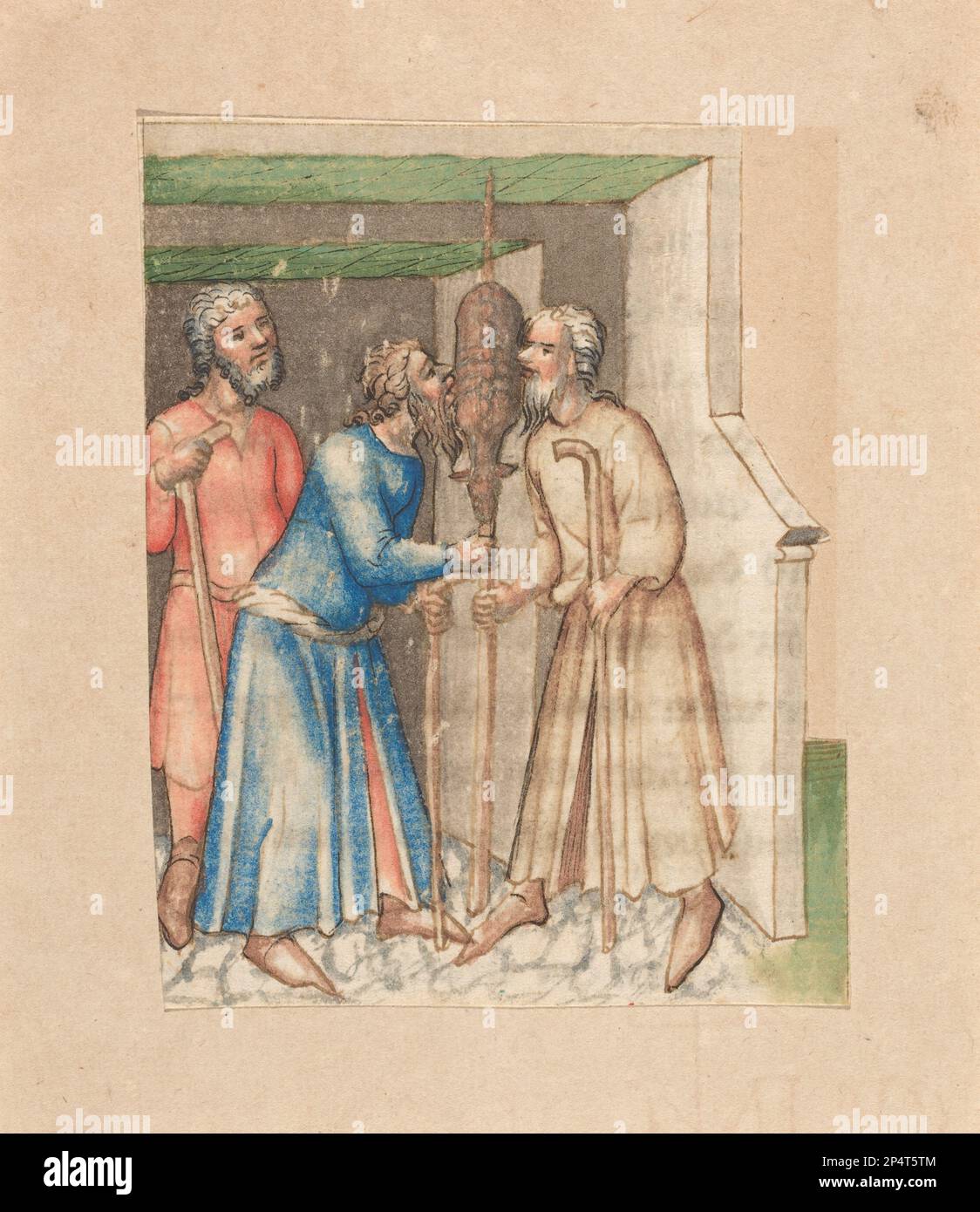 Austrian - The passover lamb - Old Testament pen and ink with ...