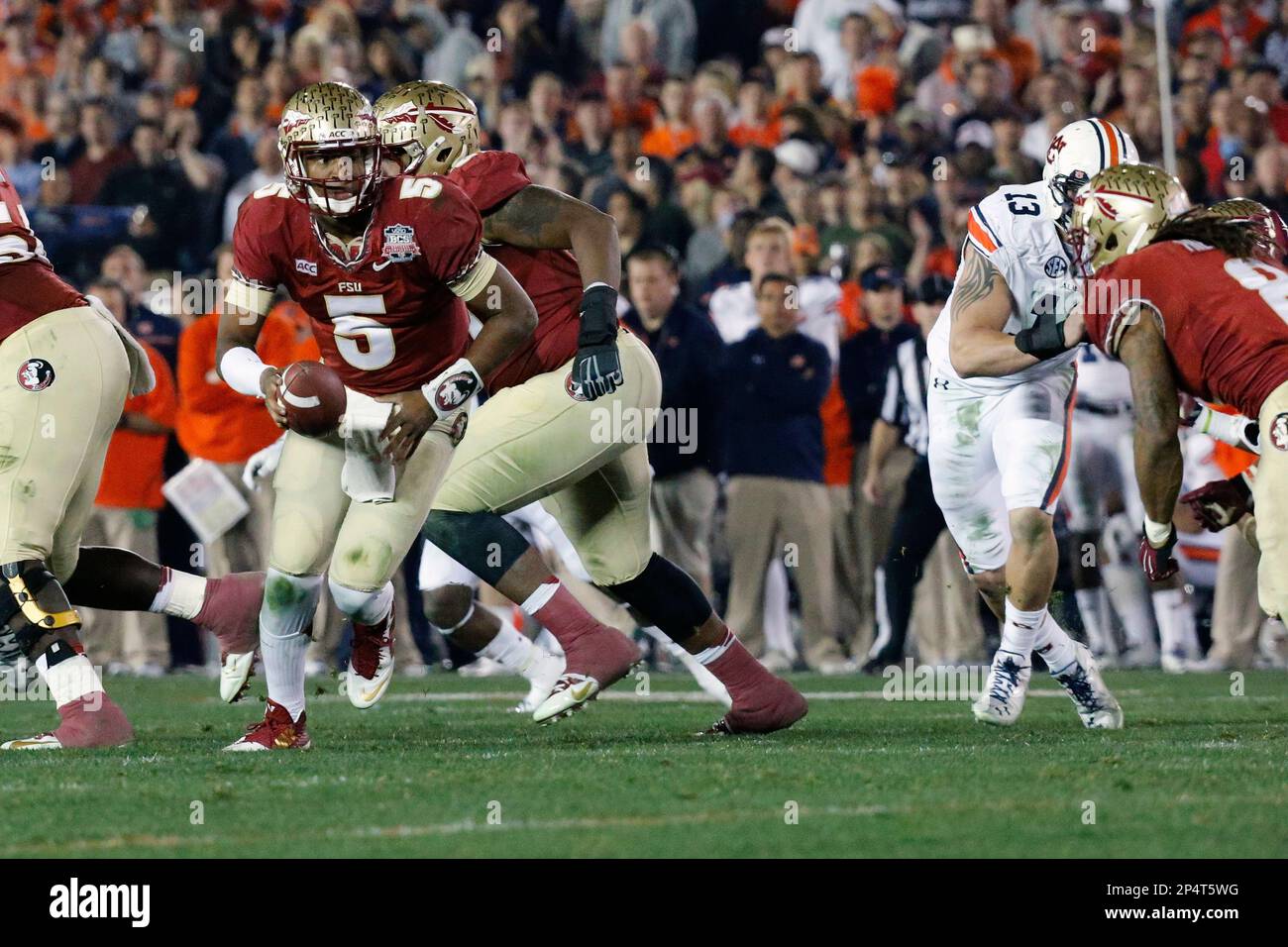 Florida State Seminoles quarterback Jameis Winston (5) during the 2014 ...