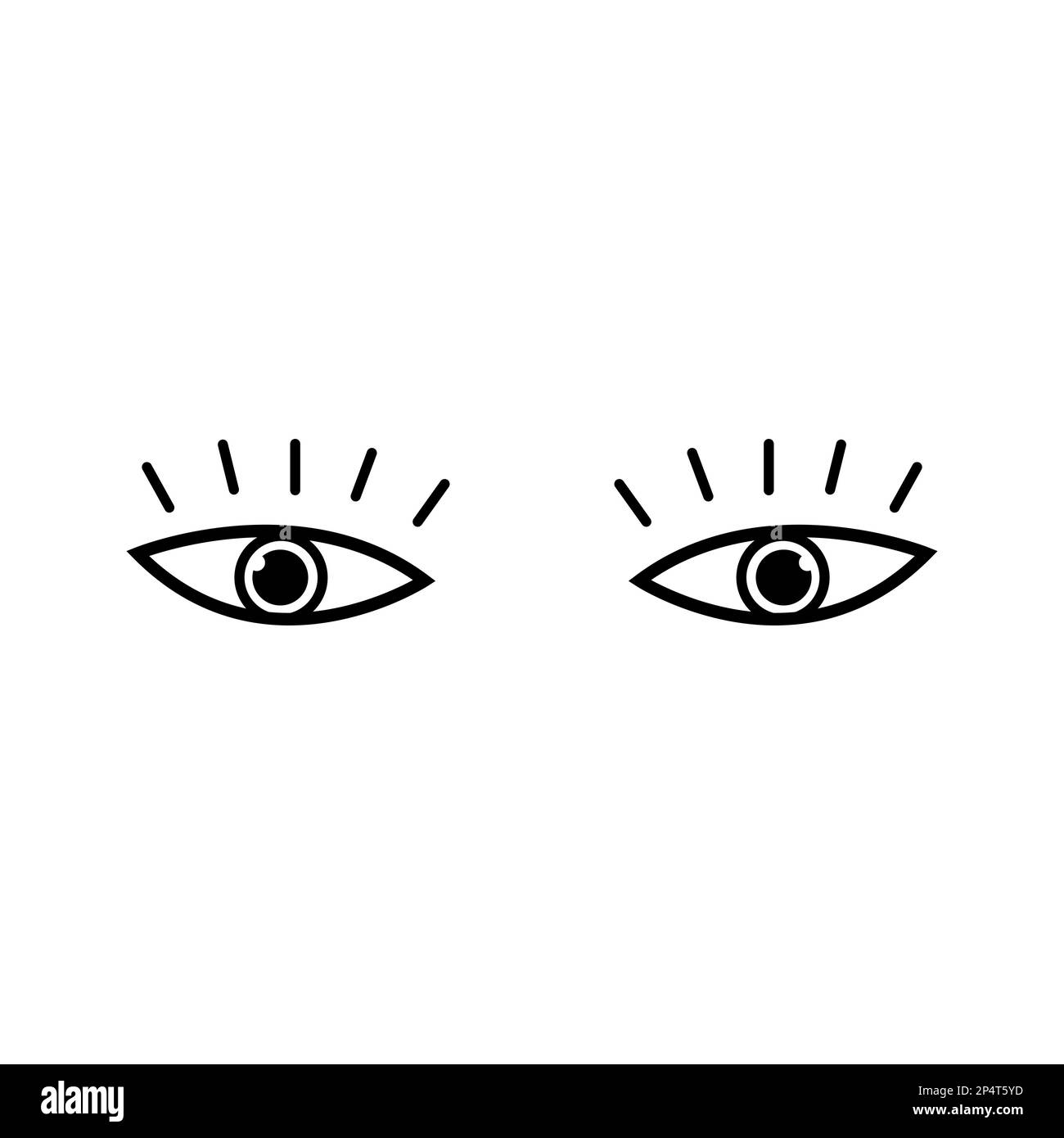Eye icon or logo isolated sign symbol vector illustration - Collection ...