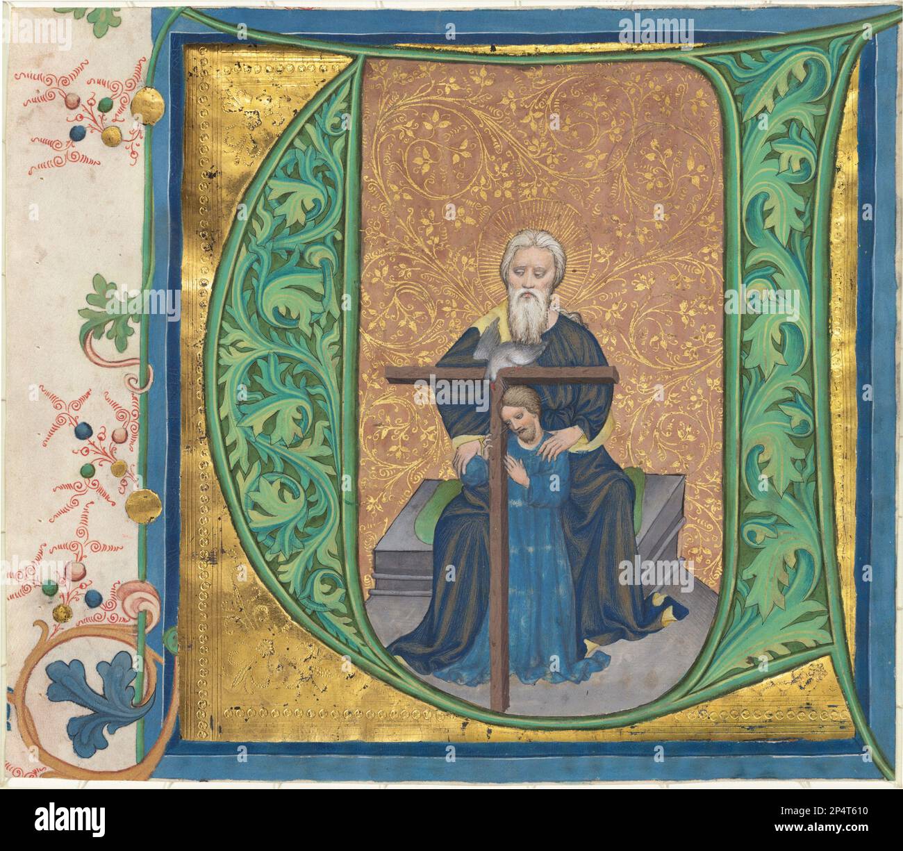 The Trinity, 1414 Initial V from a Choir Book (Antiphonary) miniature ...
