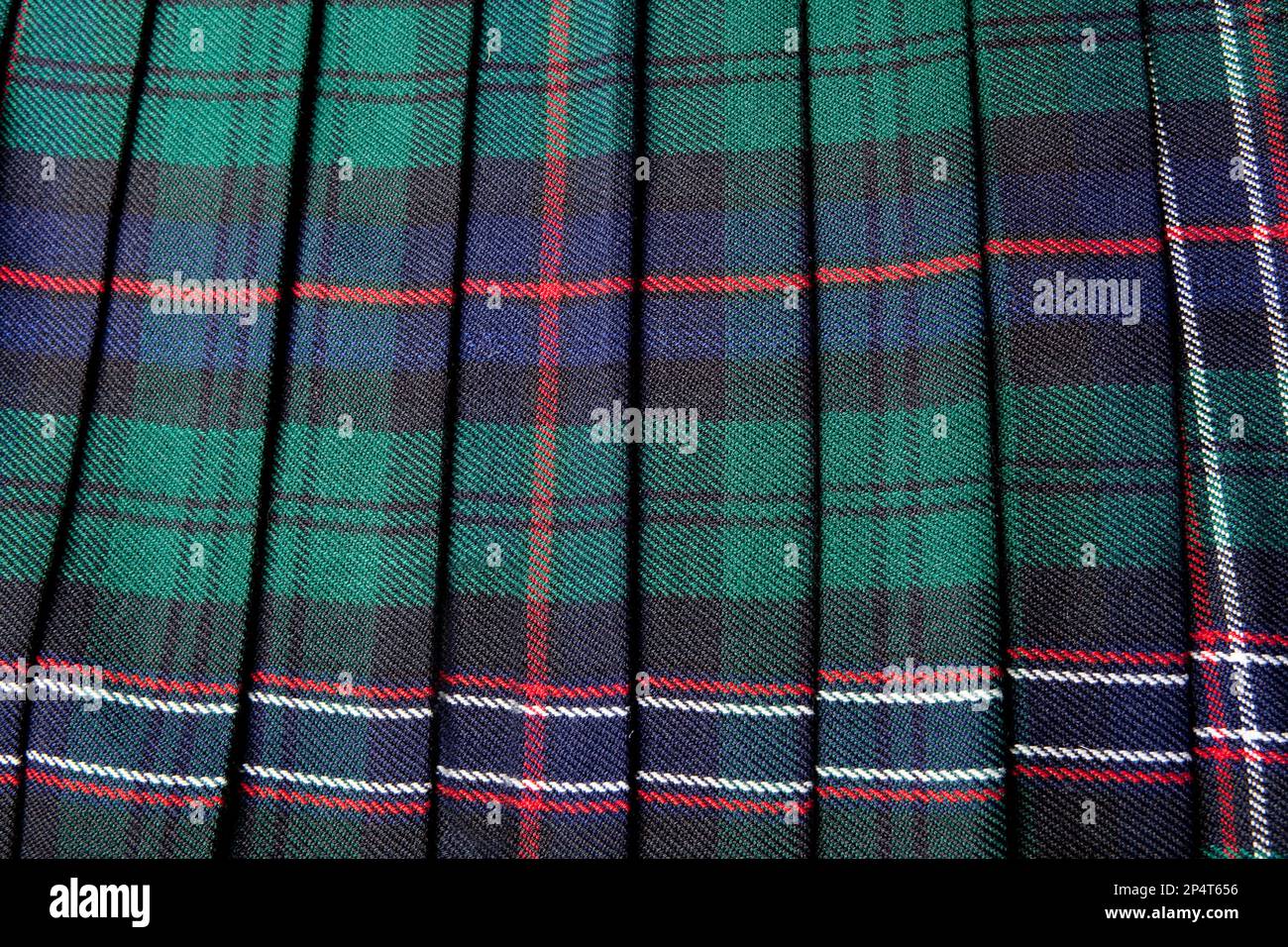 Scottish tartan pattern, part of a traditional kilt Stock Photo - Alamy