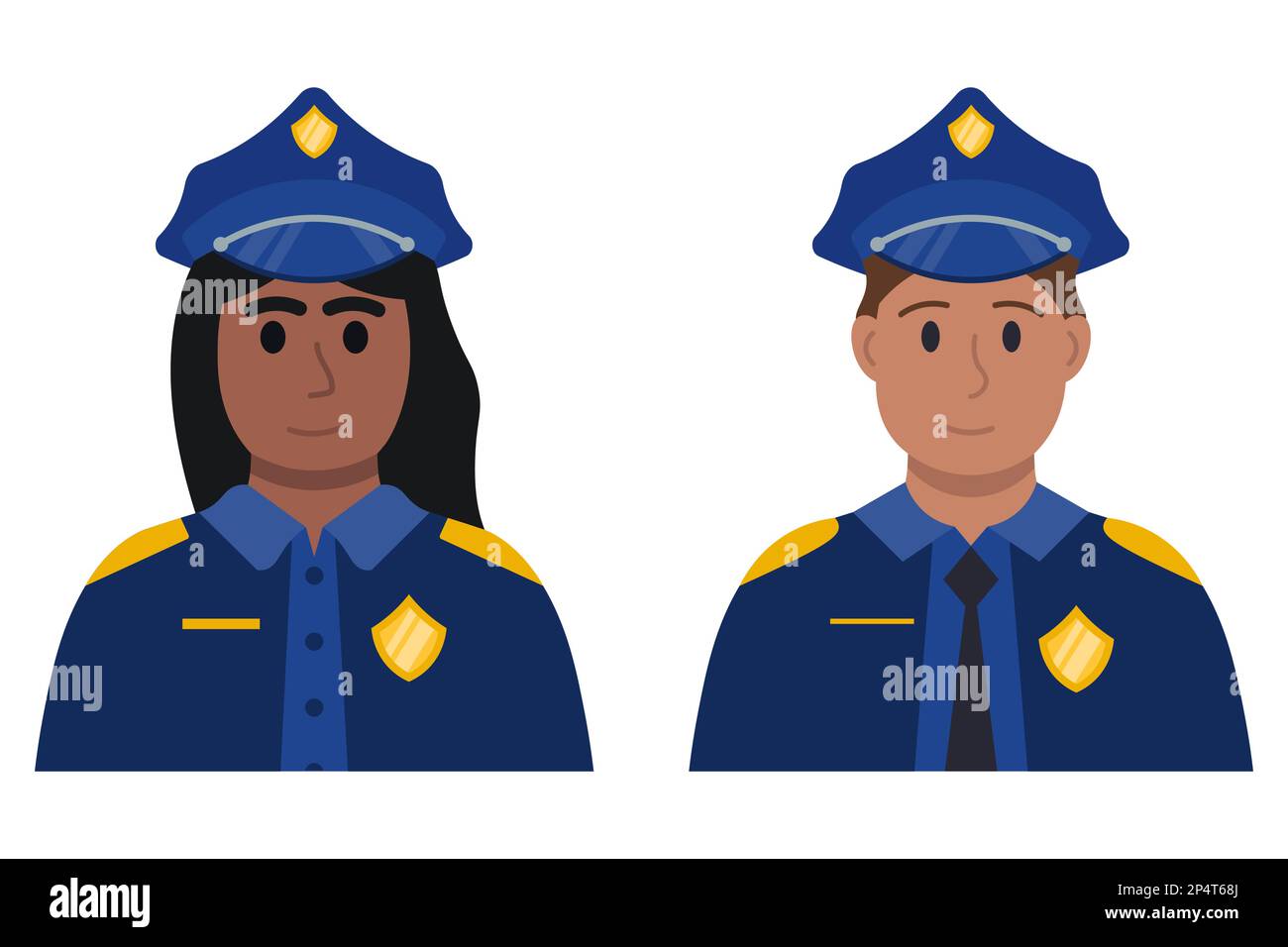 Woman police officer illustration hi-res stock photography and images ...