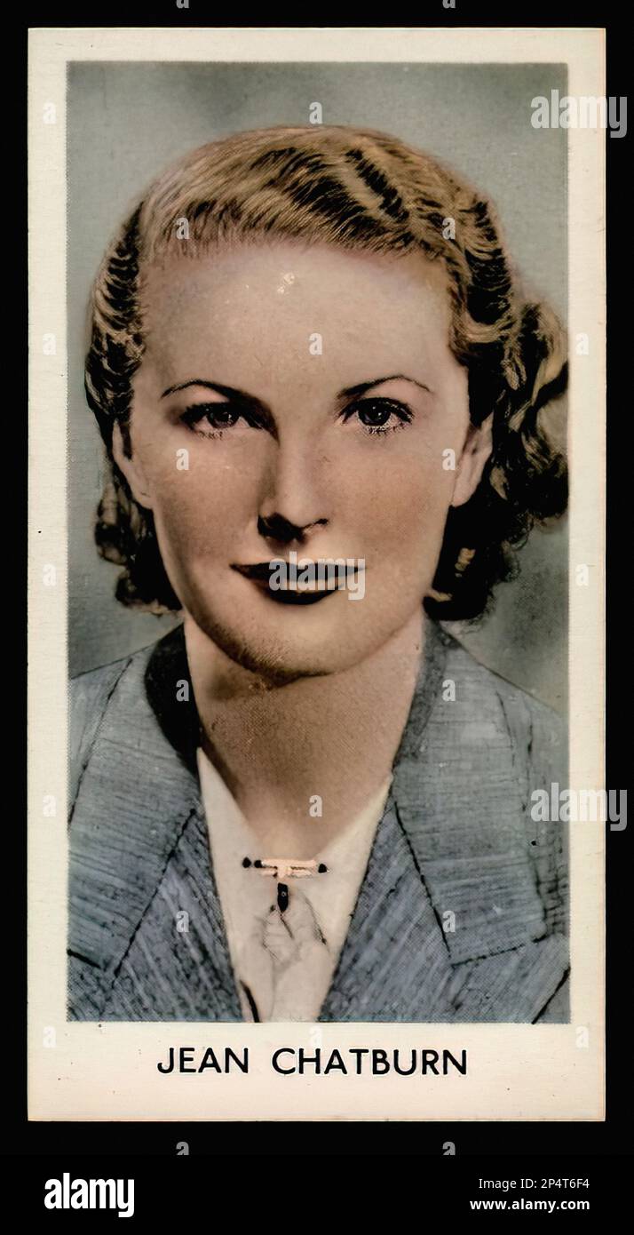 Portrait of Jean Chatburn - Vintage Cigarette Card Stock Photo - Alamy