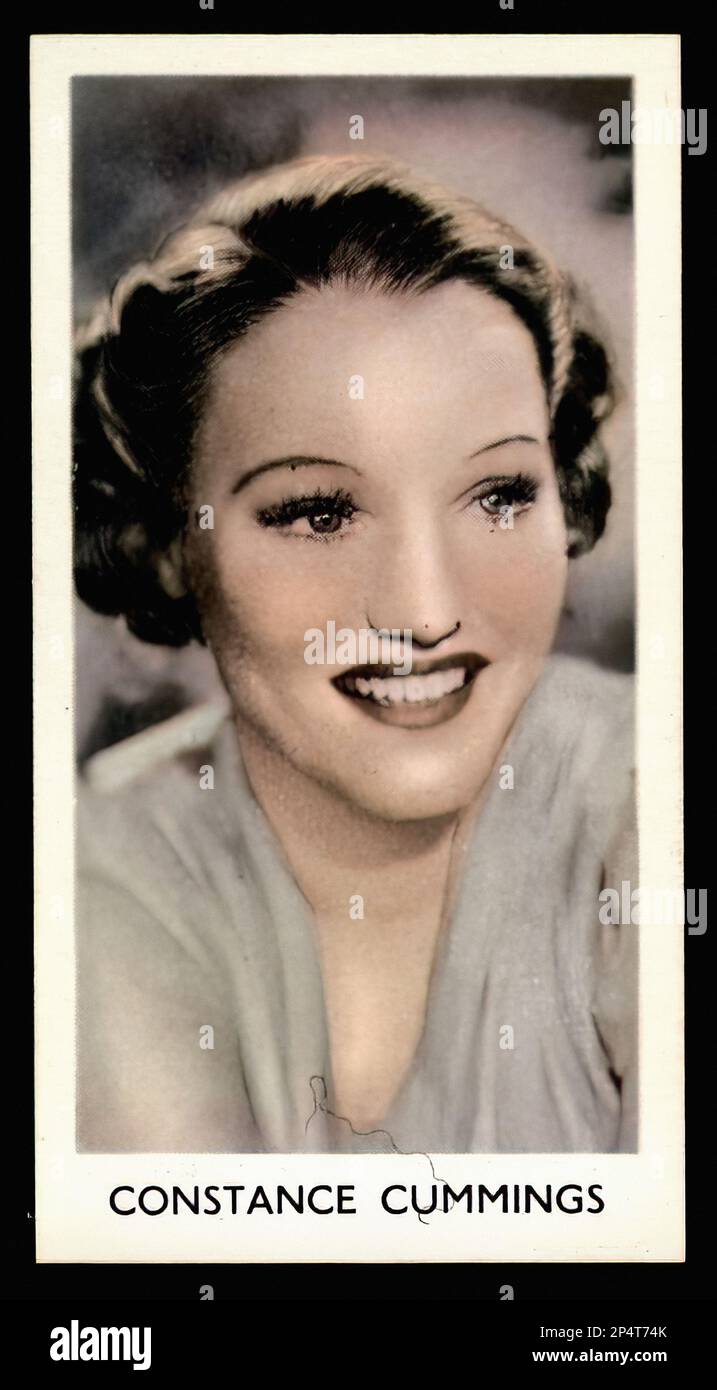 Portrait of Constance Cummings - Vintage Cigarette Card Stock Photo - Alamy