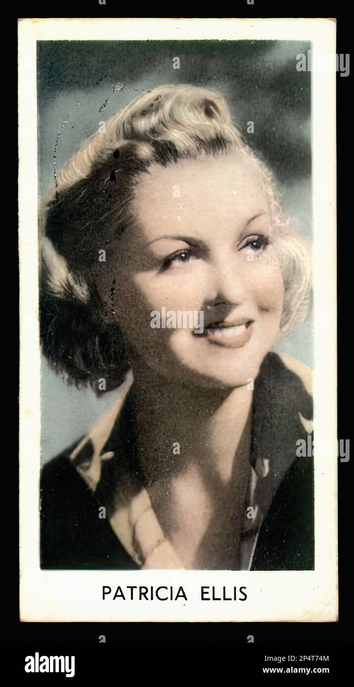 Portrait of Patricia Ellis - Vintage Cigarette Card 02 Stock Photo - Alamy