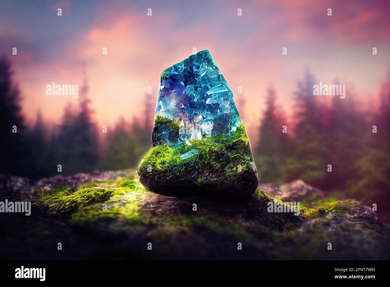 Transparent quartz in forest hi-res stock photography and images - Alamy