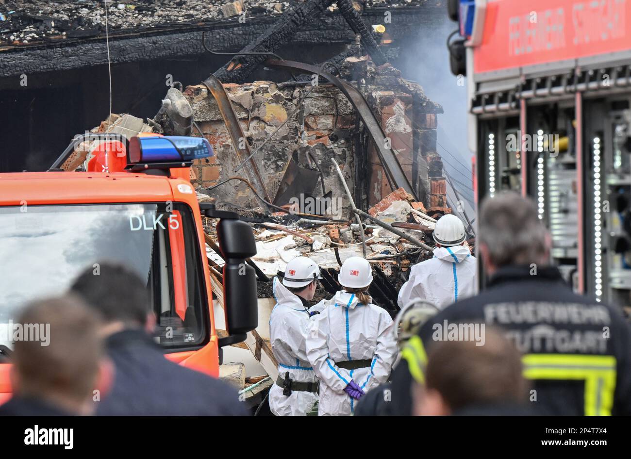 Stuttgart, Germany. 06th Mar, 2023. At the scene of the accident in ...