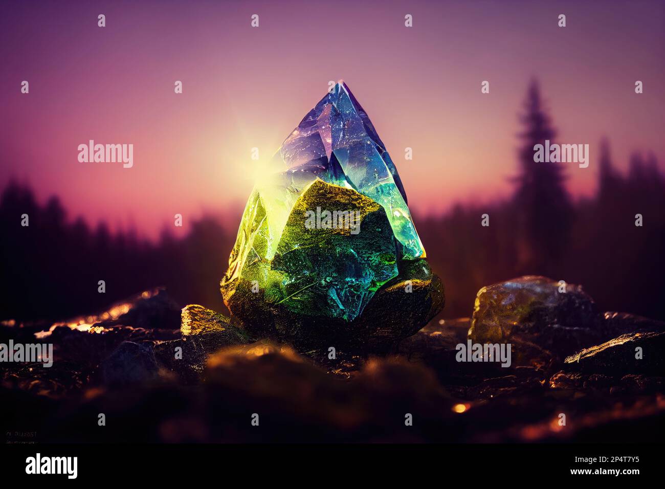 Transparent quartz in forest hi-res stock photography and images - Alamy