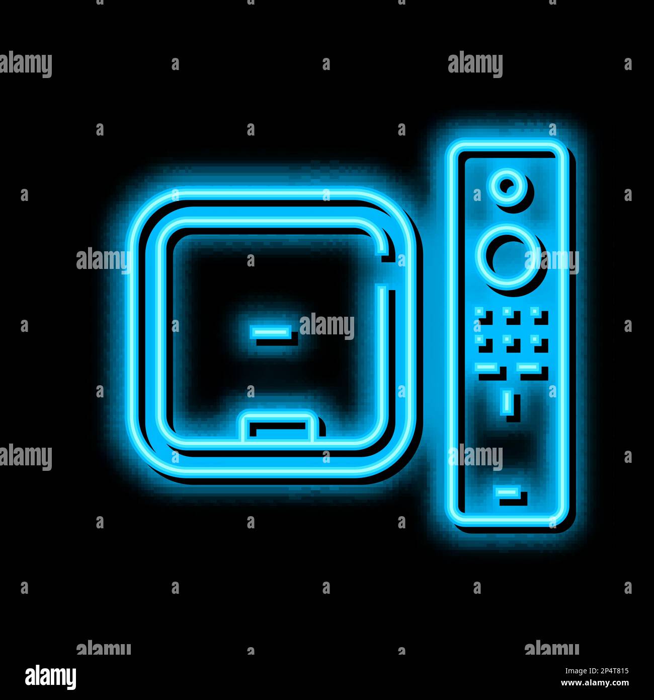 4k streaming player neon glow icon illustration Stock Vector Image ...