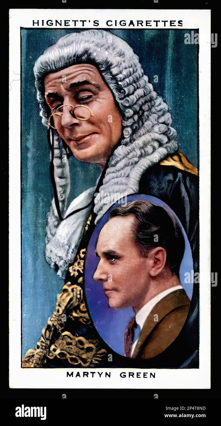 Portrait of Martyn Green - Vintage Cigarette Card Stock Photo - Alamy