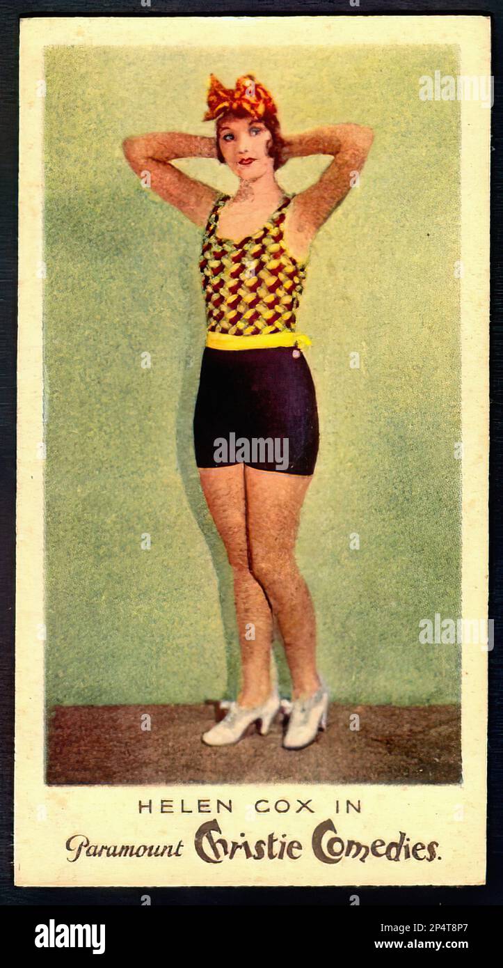 Portrait of Helen Cox - Vintage Cigarette Card Stock Photo - Alamy