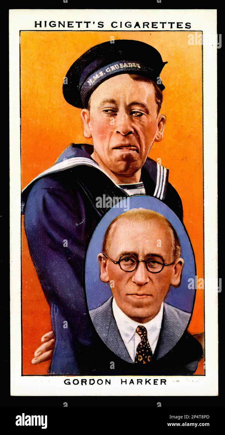 Portrait of Gordon Harker - Vintage Cigarette Card Stock Photo - Alamy