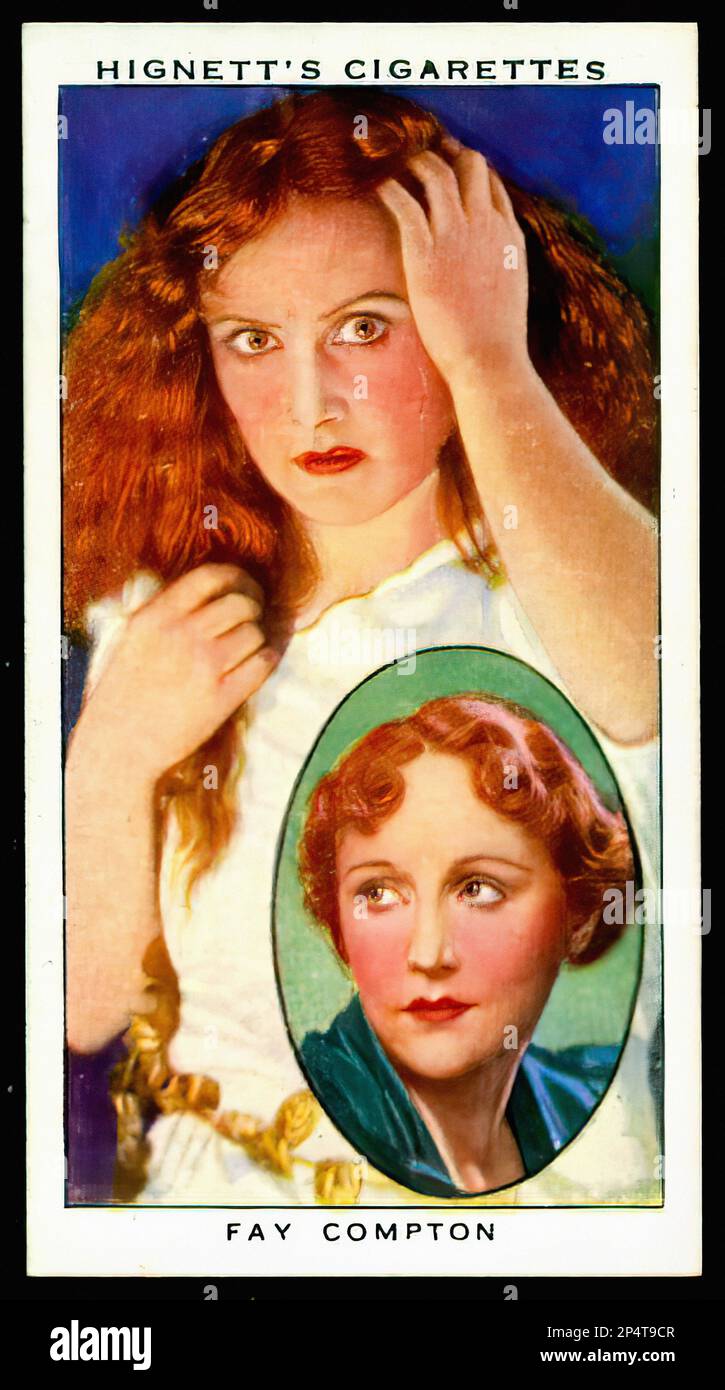 Portrait of Fay Compton - Vintage Cigarette Card Stock Photo - Alamy