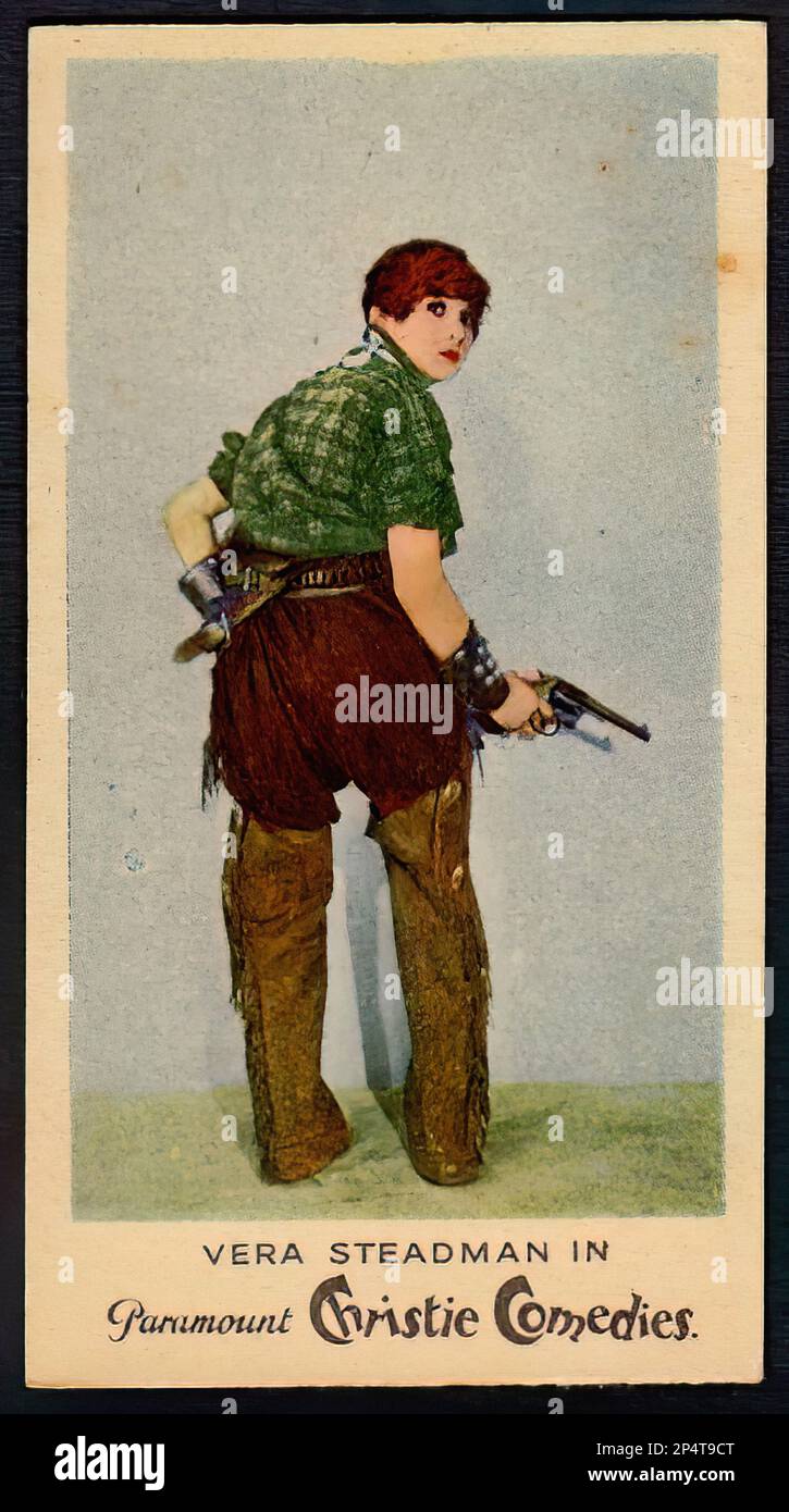 Portrait of Vera Steadman - Vintage Cigarette Card Stock Photo - Alamy