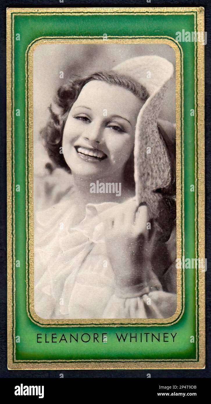 Portrait of Eleanore Whitney - Vintage German Cigarette Card Stock ...