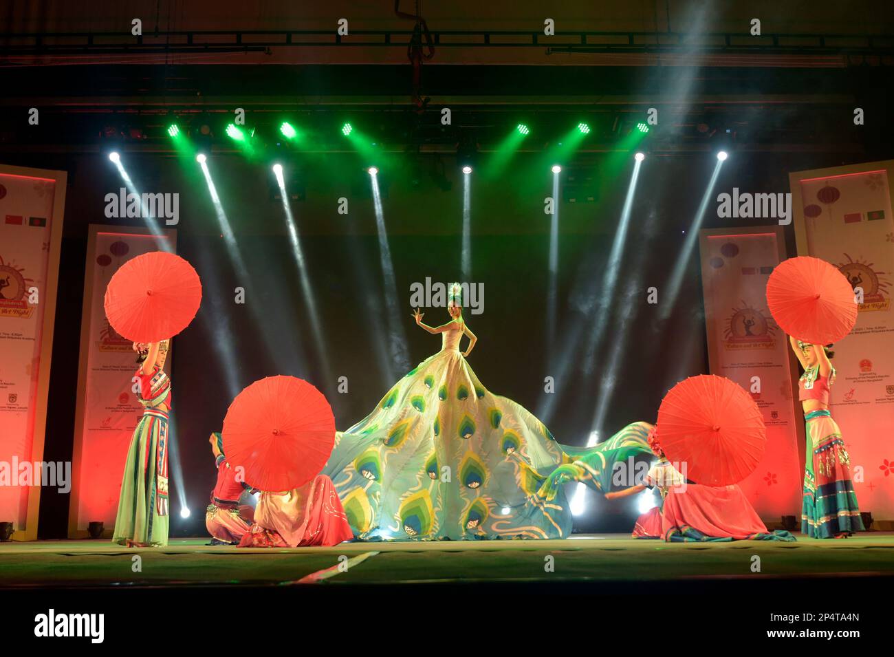 Dhaka. 6th Mar, 2023. Artists of Kunming National Song & Dance Theater perform during the China ...