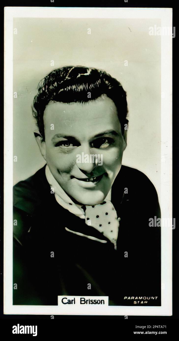 Portrait of Carl Brisson - Vintage Cigarette Card Stock Photo - Alamy