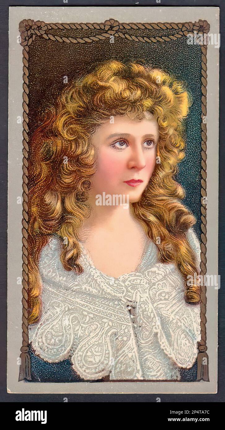 Portrait of actress Miss Mabel Love - Vintage Cigarette Card Stock ...