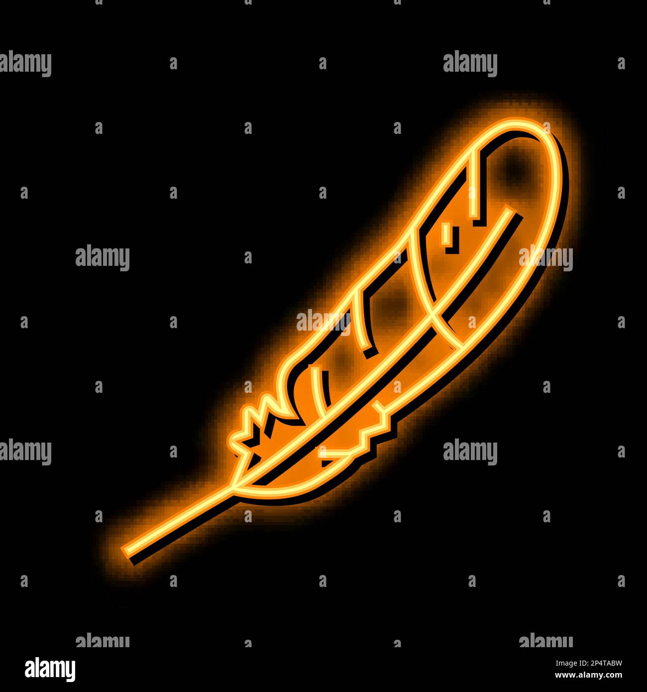 feather bird neon glow icon illustration Stock Vector Image & Art - Alamy