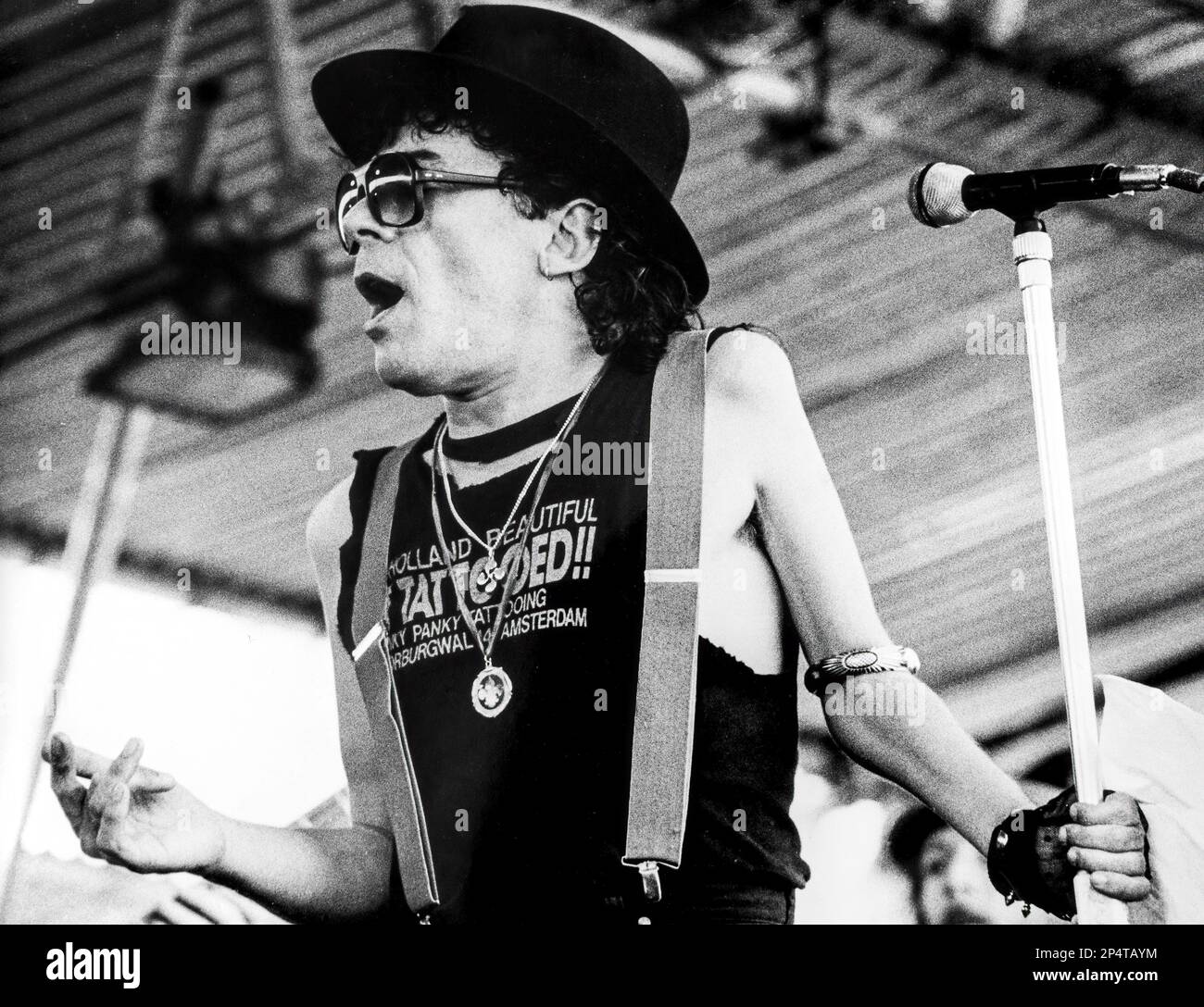 Ian Robins Dury performing on Parkpop l in the Haque - Holland 1984 ...