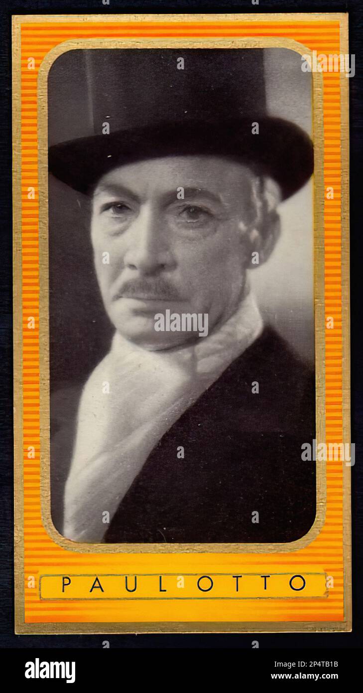 Portrait of Paul Otto - Vintage German Cigarette Card Stock Photo - Alamy