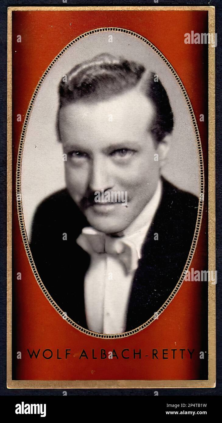 Portrait of Wolf Albach Retty - Vintage German Cigarette Card Stock ...