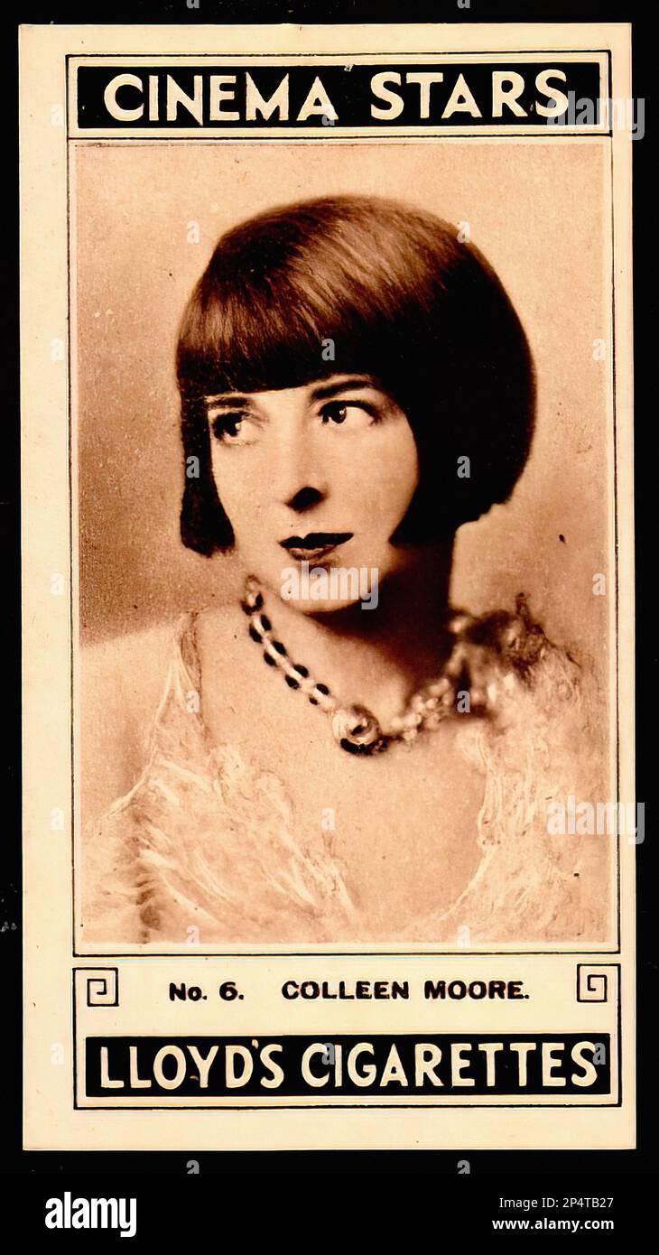 Portrait of Colleen Moore - Vintage Cigarette Card Stock Photo - Alamy
