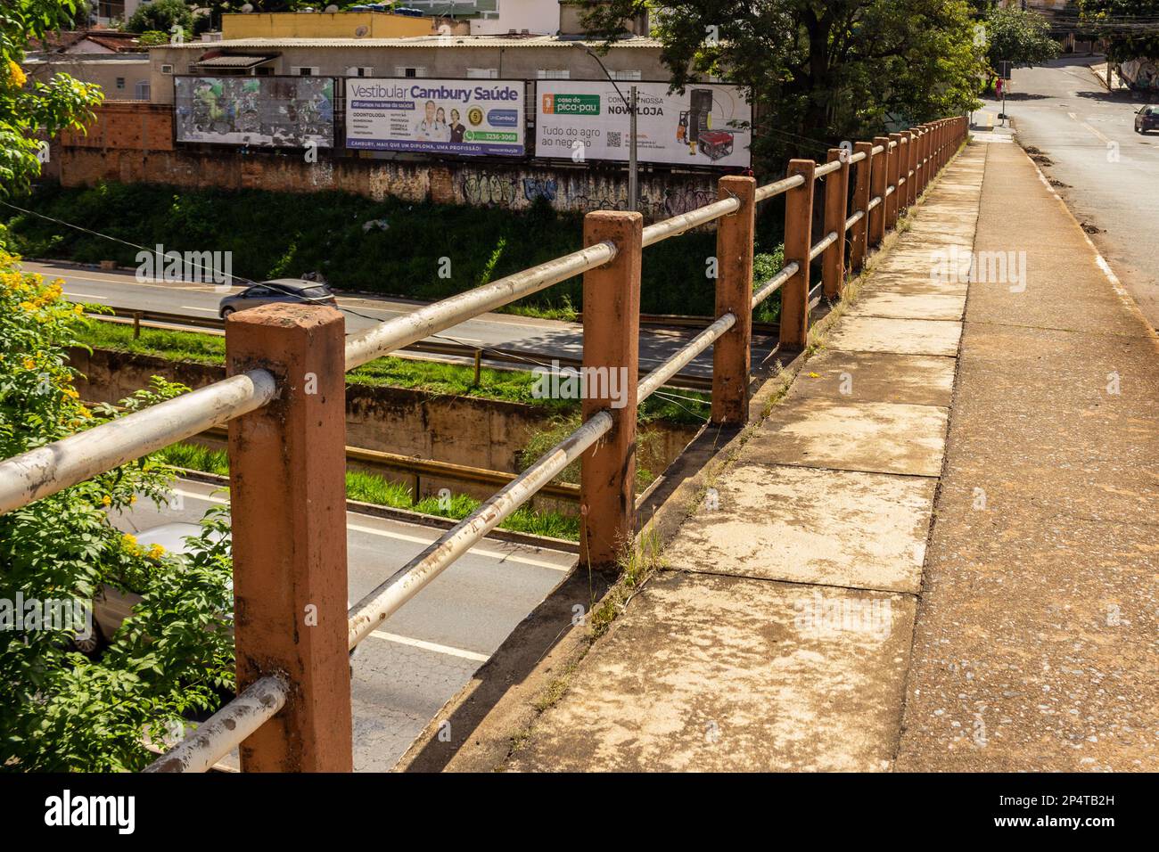 Goiania, Goias, Brazil – March 05, 2023: Detail of the viaduct over a ...
