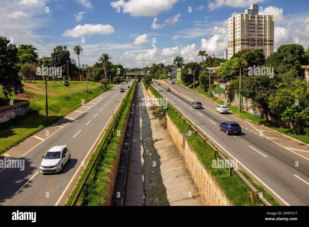 Goiania, Goias, Brazil – March 05, 2023: A stretch of Marginal Botafogo ...