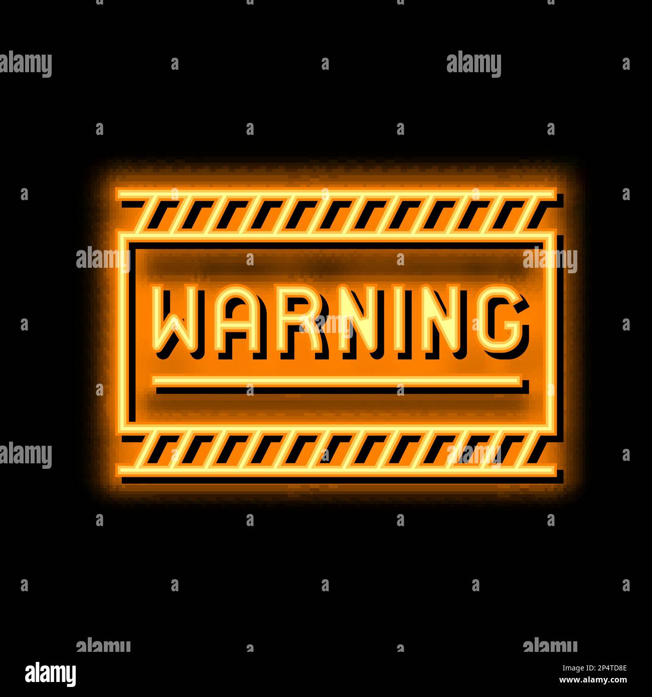 warning sign neon glow icon illustration Stock Vector Image & Art - Alamy