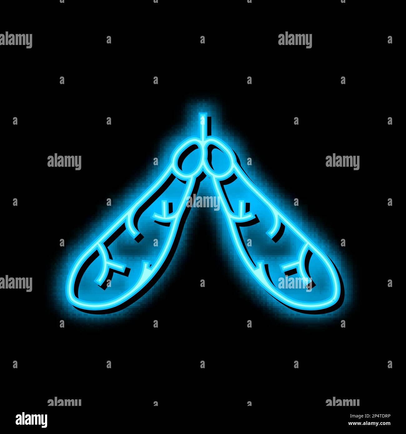 maple tree leaves neon glow icon illustration Stock Vector Image & Art ...