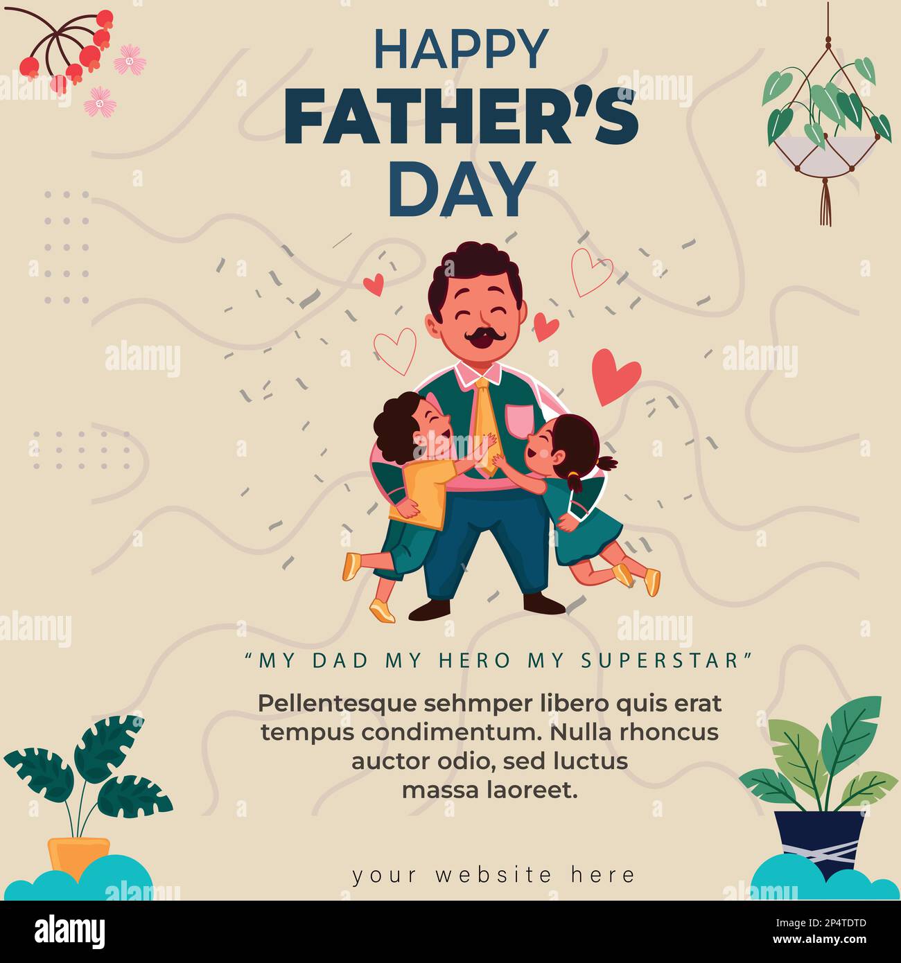 Father's Day poster or banner template Stock Vector Image & Art - Alamy