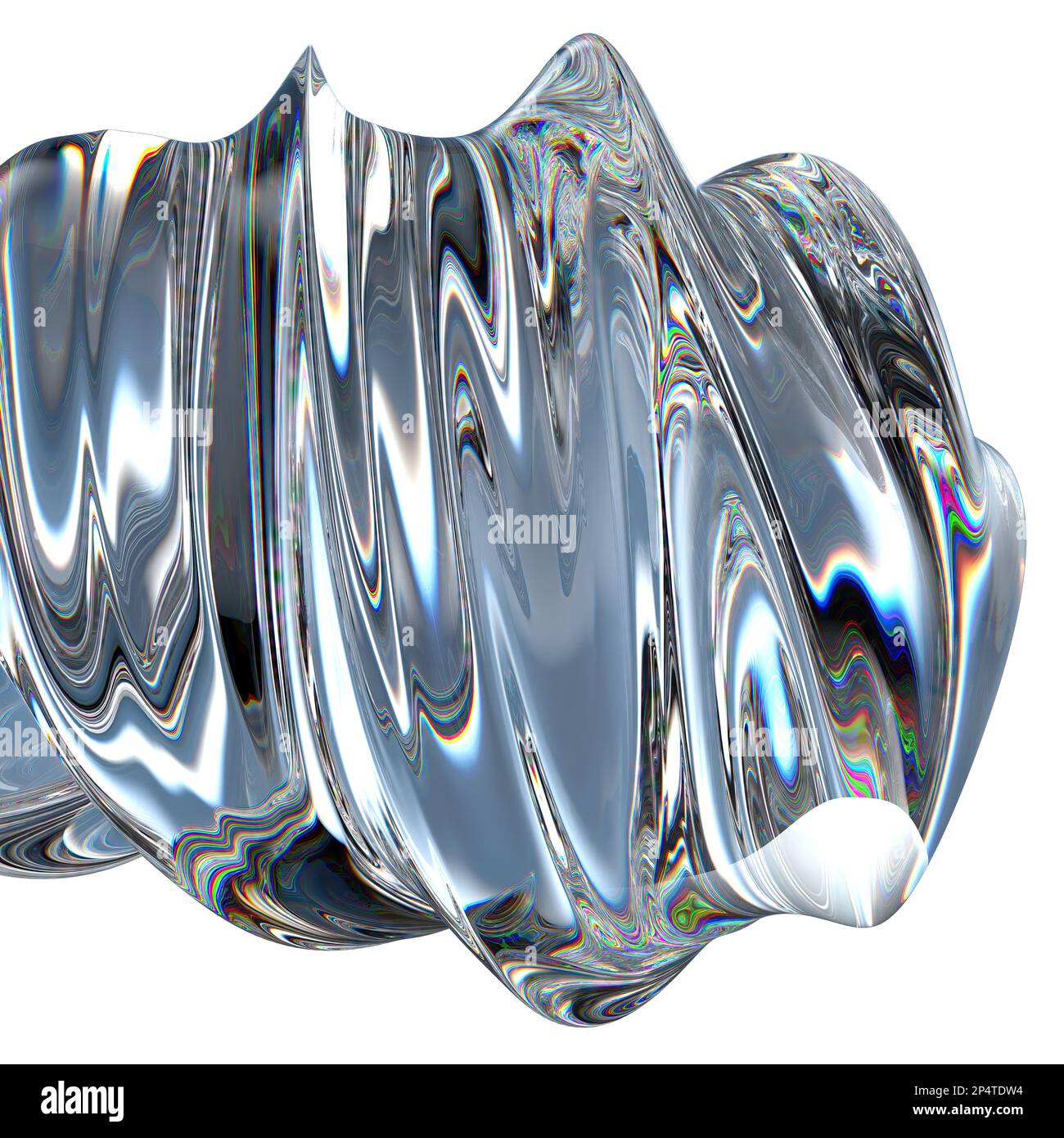 looking up at transparent sophisticated twisted water drop dripping ...