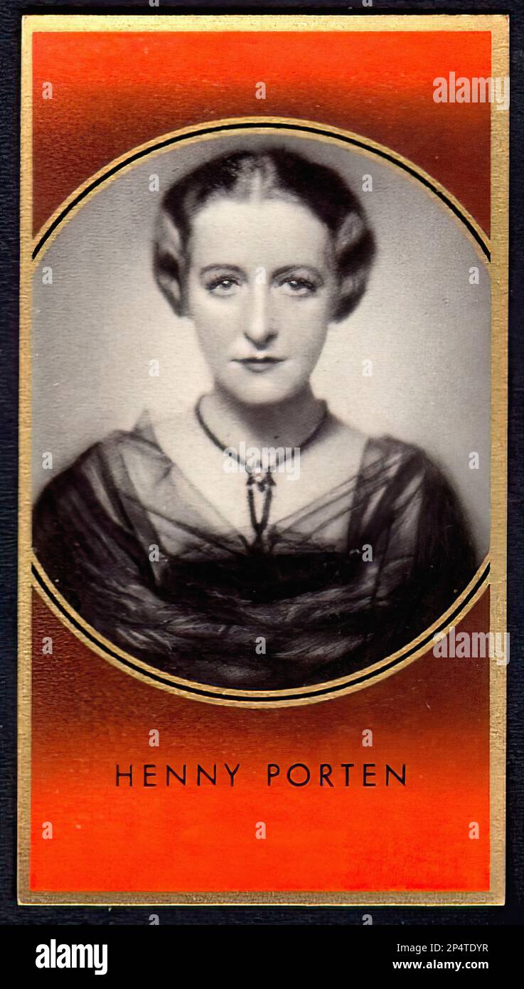 Portrait of actress Henny Porten - Vintage German Cigarette Card Stock ... Portrait of actress Henny Porten - Vintage German Cigarette Card Stock ...