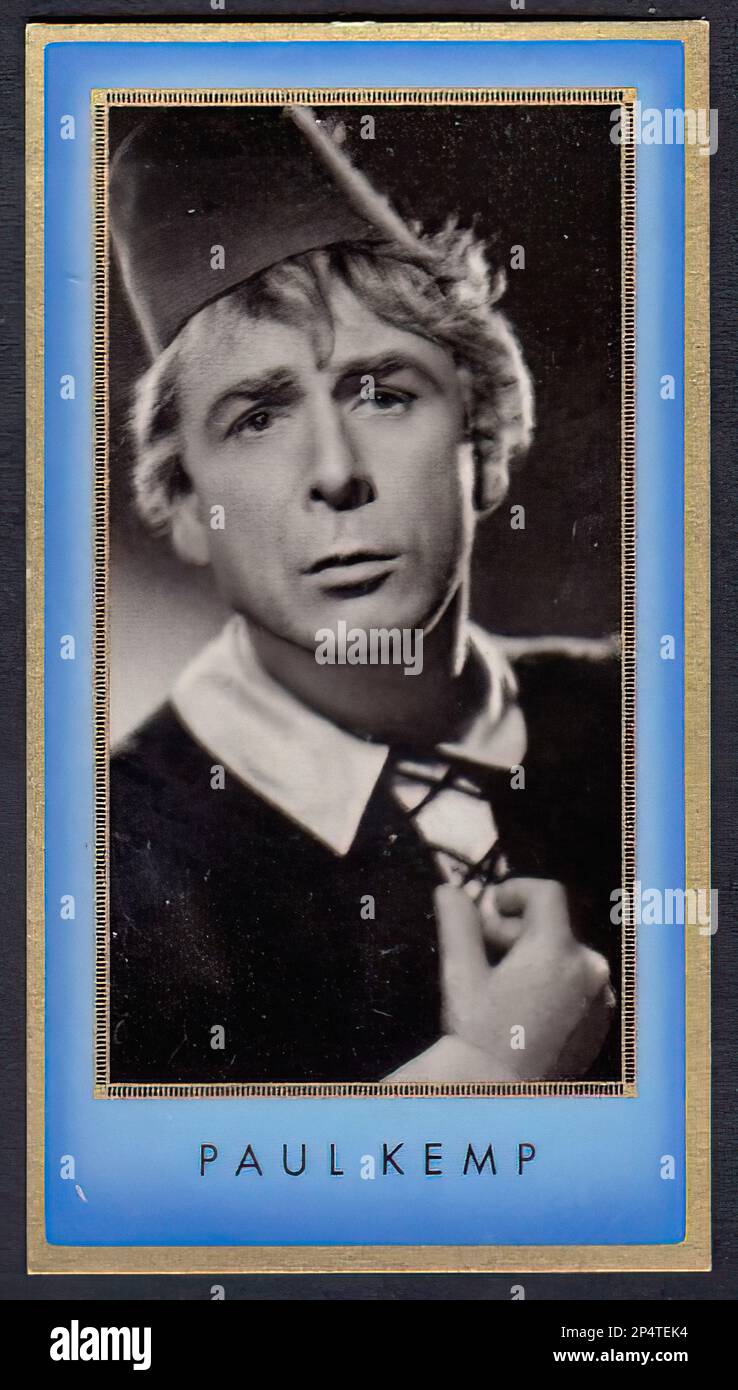 Portrait of actor Paul Kemp - Vintage German Cigarette Card Stock Photo - Alamy
