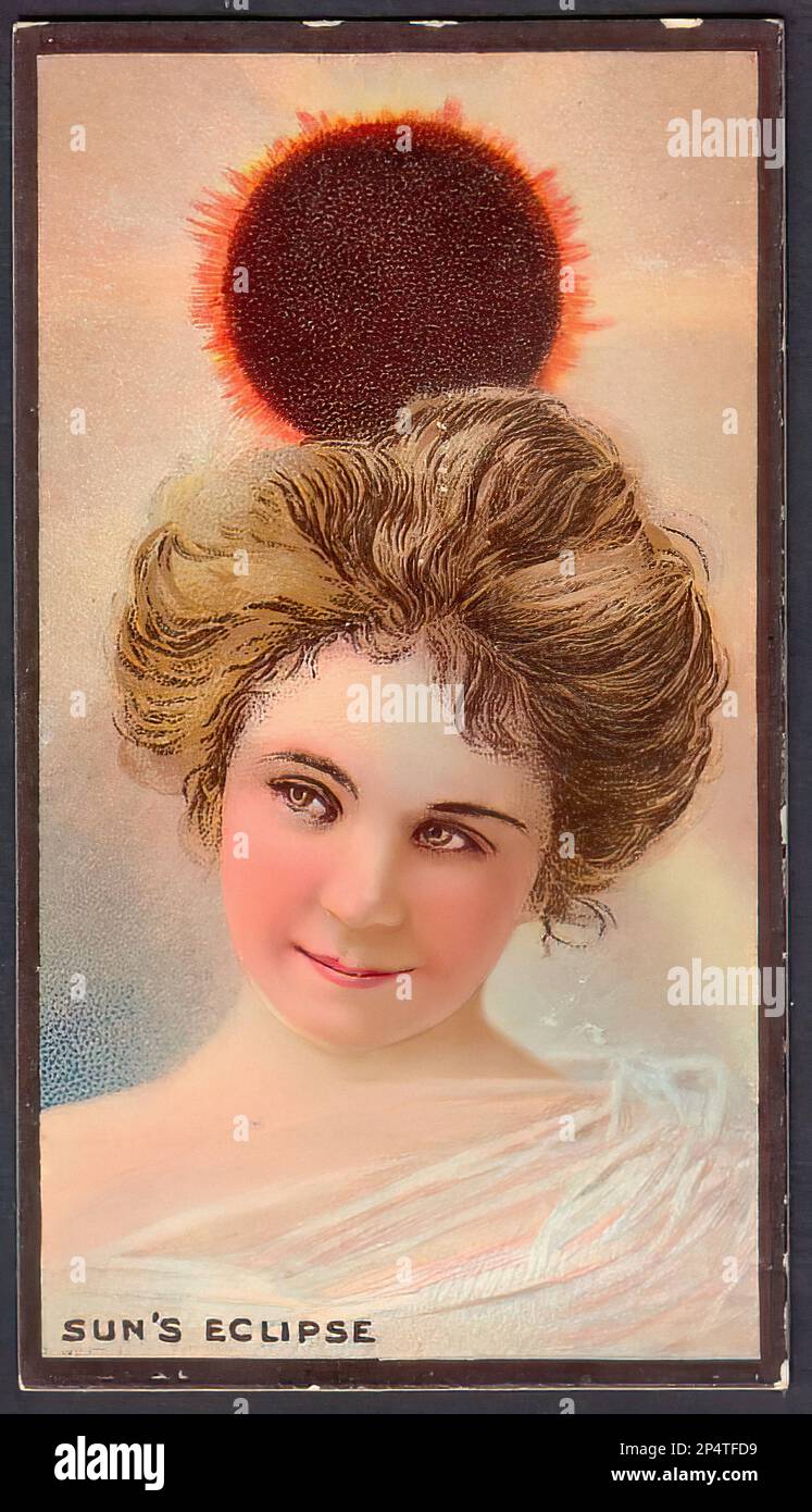 Beauties Sun's Eclipse - Vintage Cigarette Card Stock Photo - Alamy