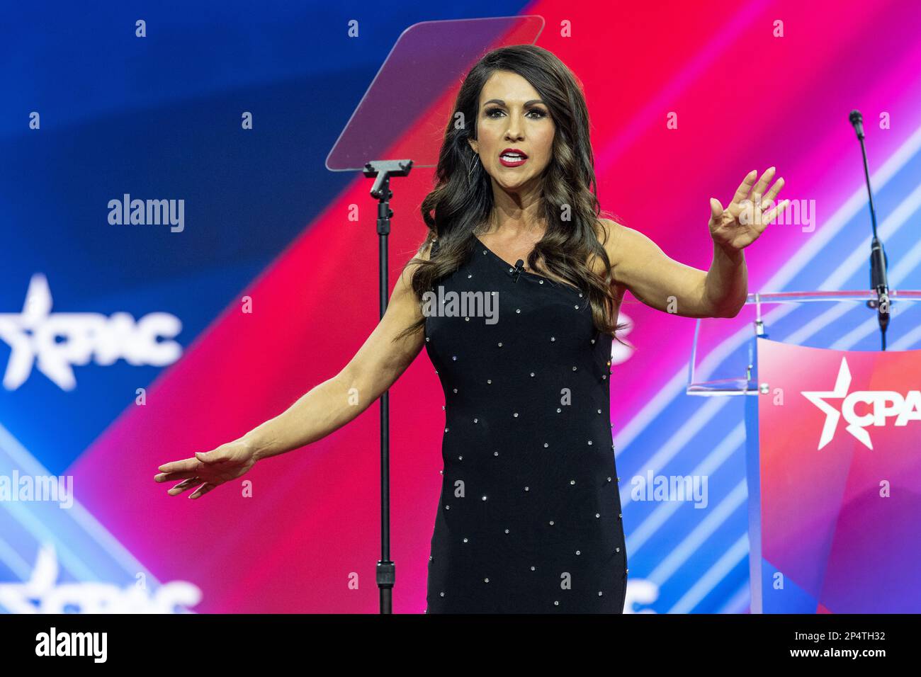 Congresswoman Lauren Boebert speaks on the 3rd day of CPAC Washington ...