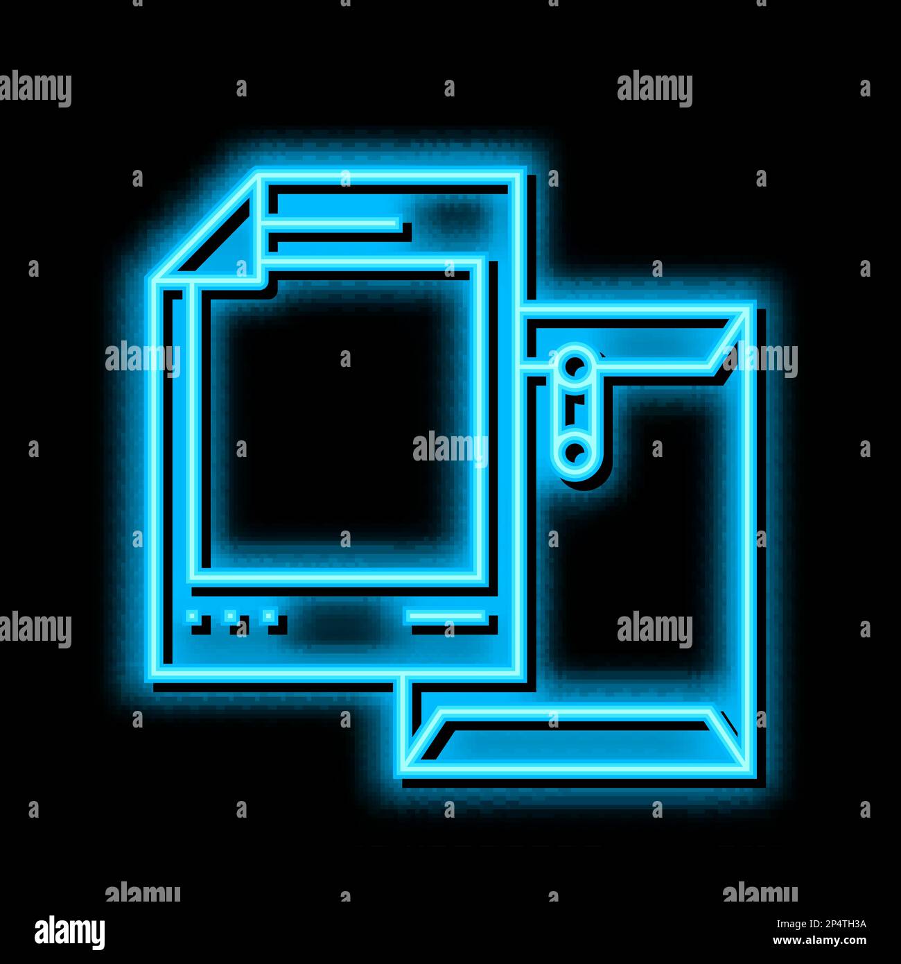 bond paper list neon glow icon illustration Stock Vector Image & Art ...